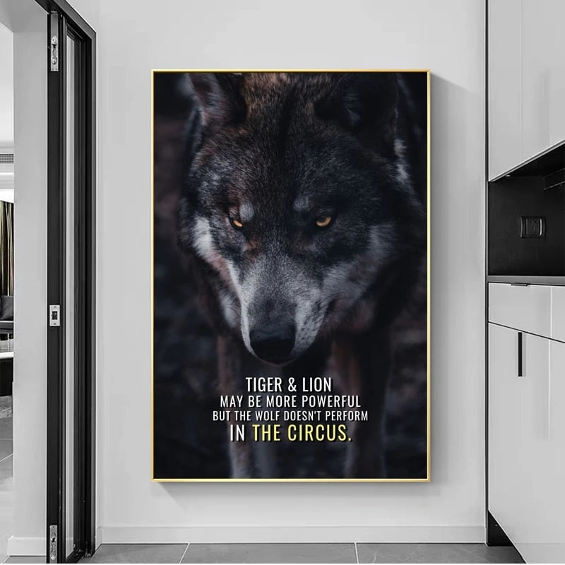 Wolf Mindset Wolf motivational canvas – Leah Ideas